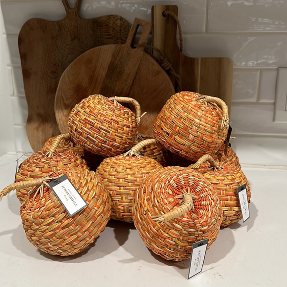 Threshold | Accents | Threshold Woven Rattan Pumpkins Set Of | Poshmark